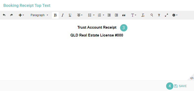 Online Booking Settings - Booking Receipt Top Text – HOMHERO