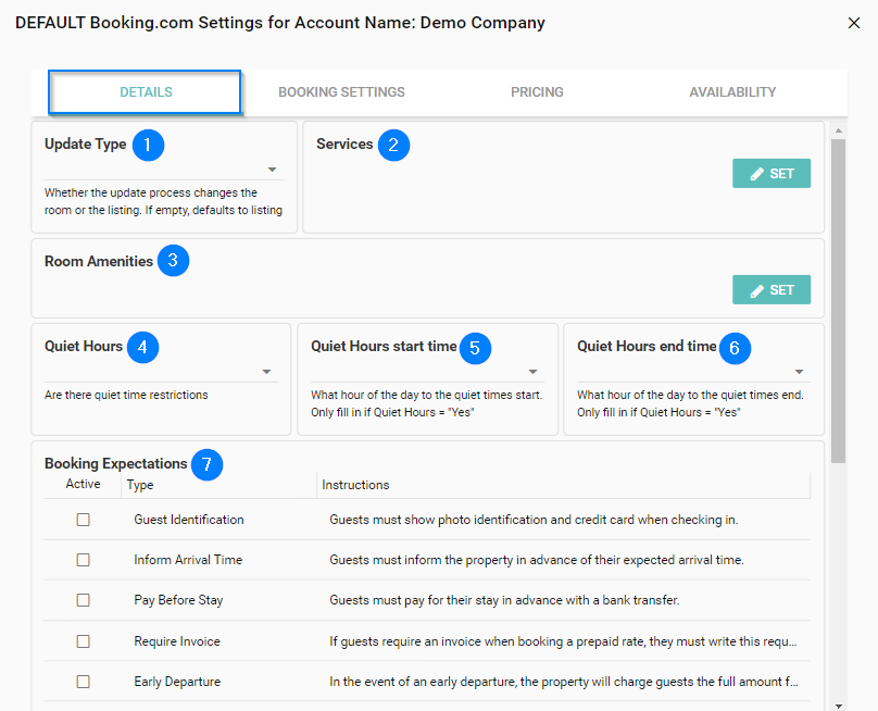 DEFAULT Booking.com Settings – HOMHERO