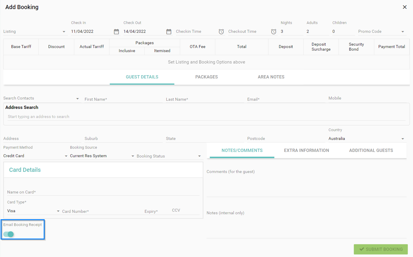Online Booking Settings - Booking Receipt Footer Text – HOMHERO