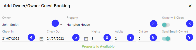 How to add an Owner Booking – HOMHERO
